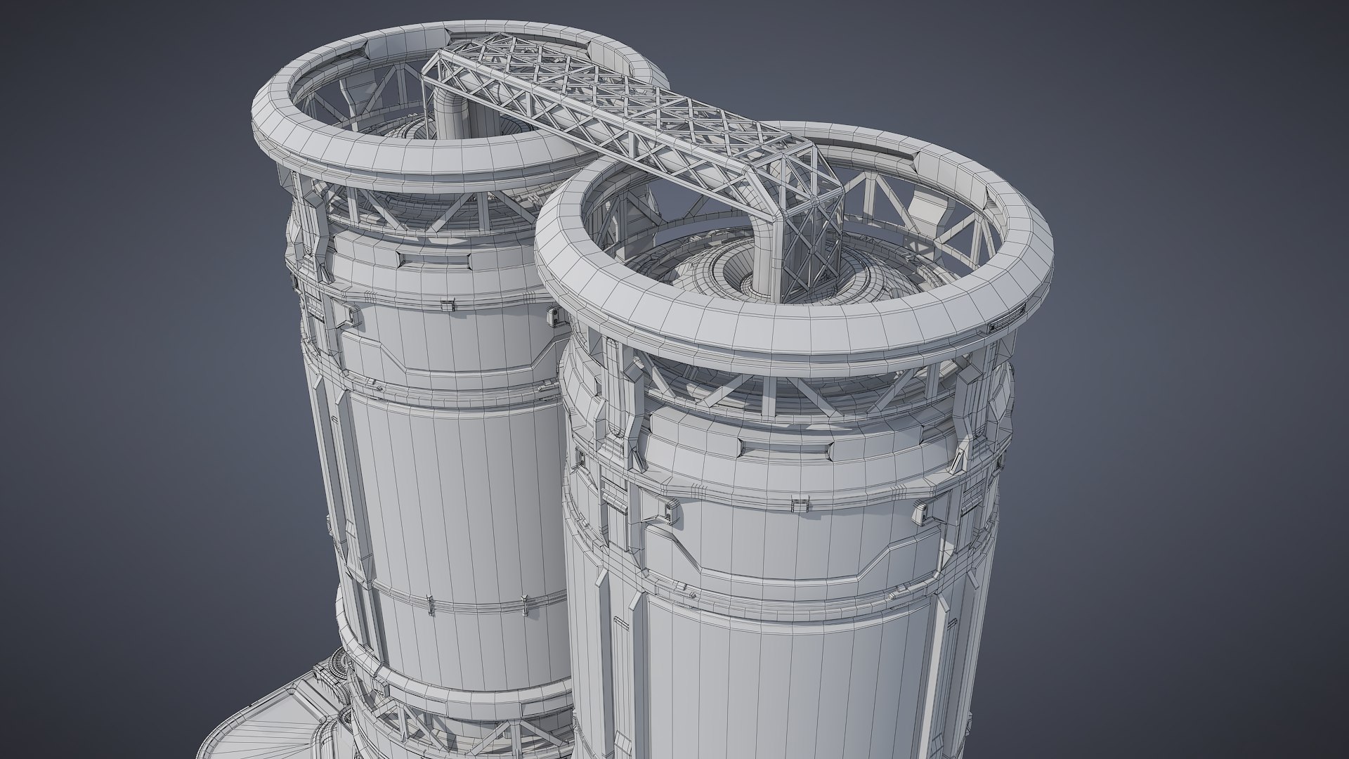 Sci-fi Building Silo PBR 3D - TurboSquid 1835571
