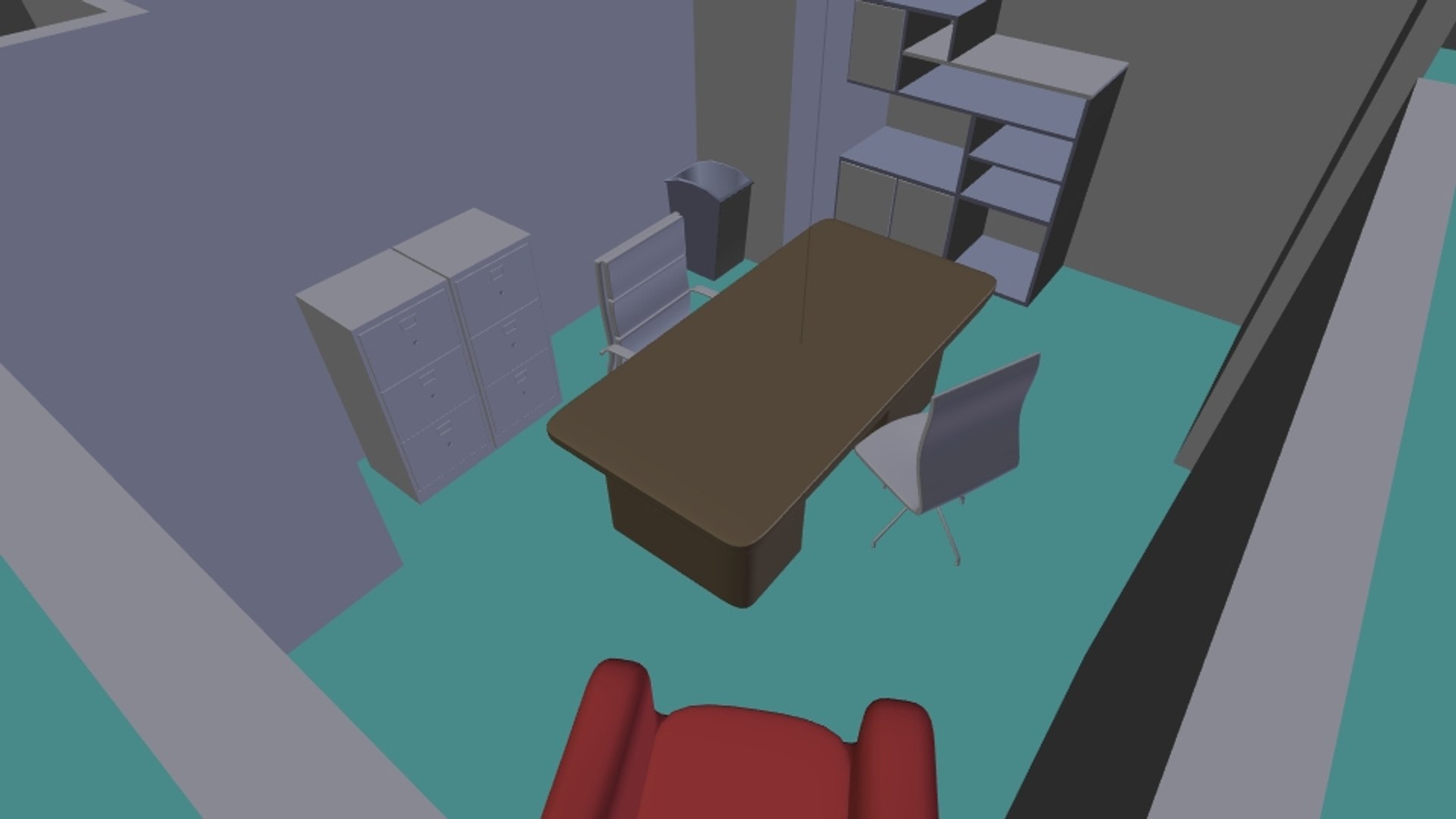 3D model simple office scene chairs - TurboSquid 1314049