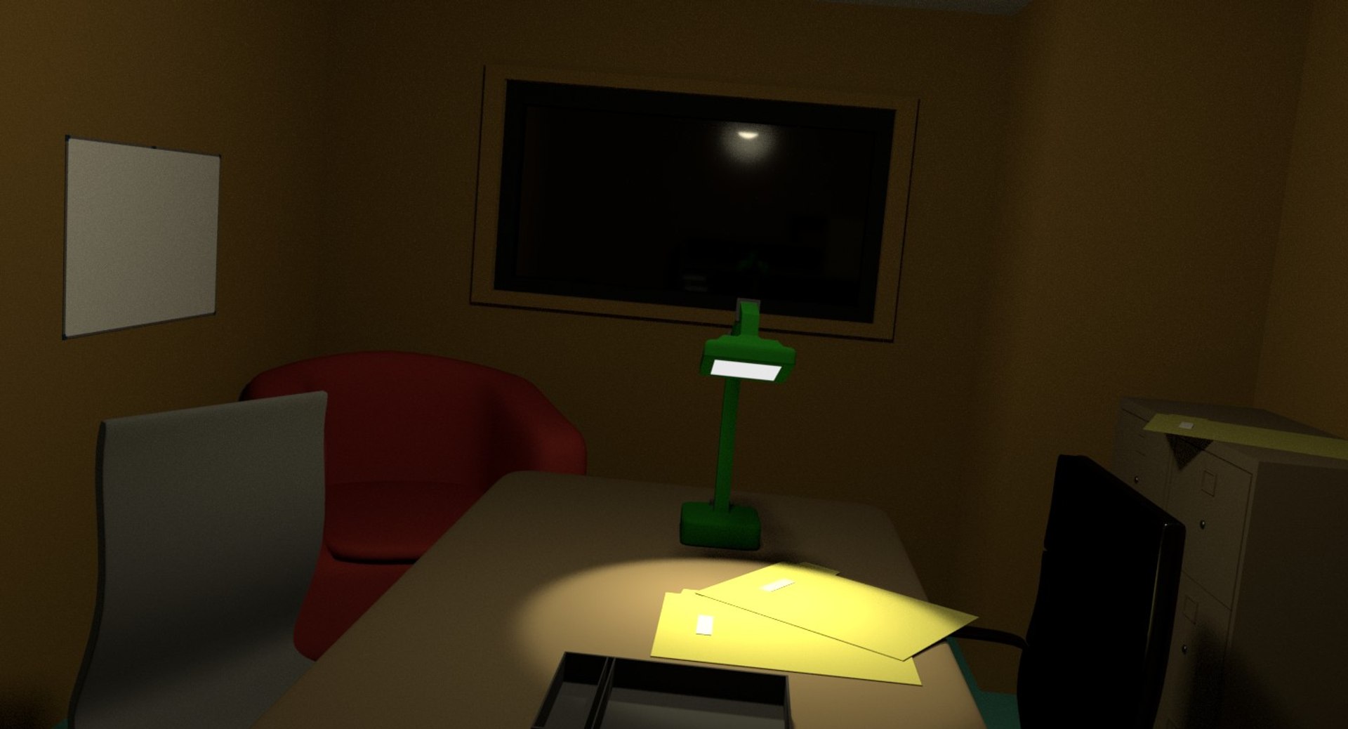 3D model simple office scene chairs - TurboSquid 1314049