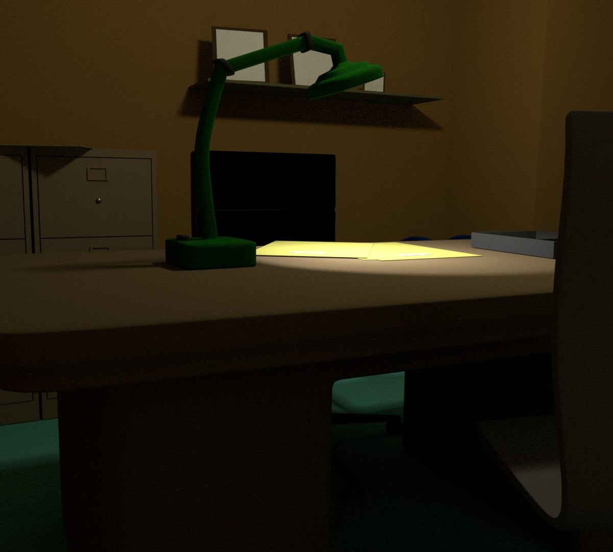 3D model simple office scene chairs - TurboSquid 1314049