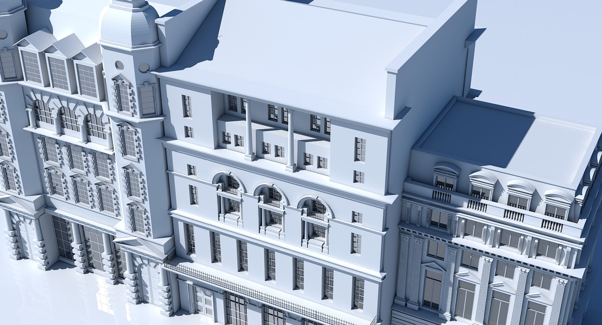 3D tenement building facades model - TurboSquid 1302963