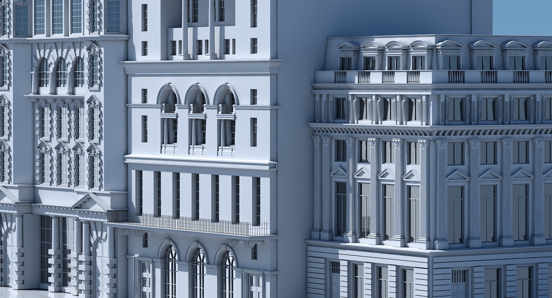 3D tenement building facades model - TurboSquid 1302963