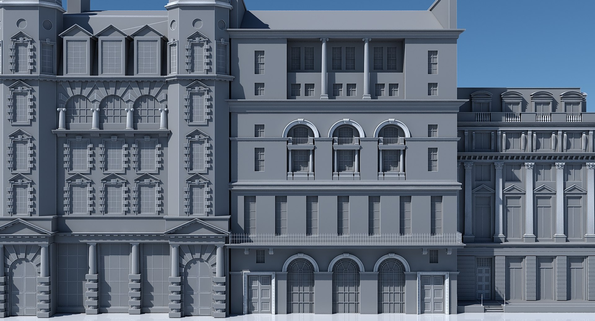 3D tenement building facades model - TurboSquid 1302963
