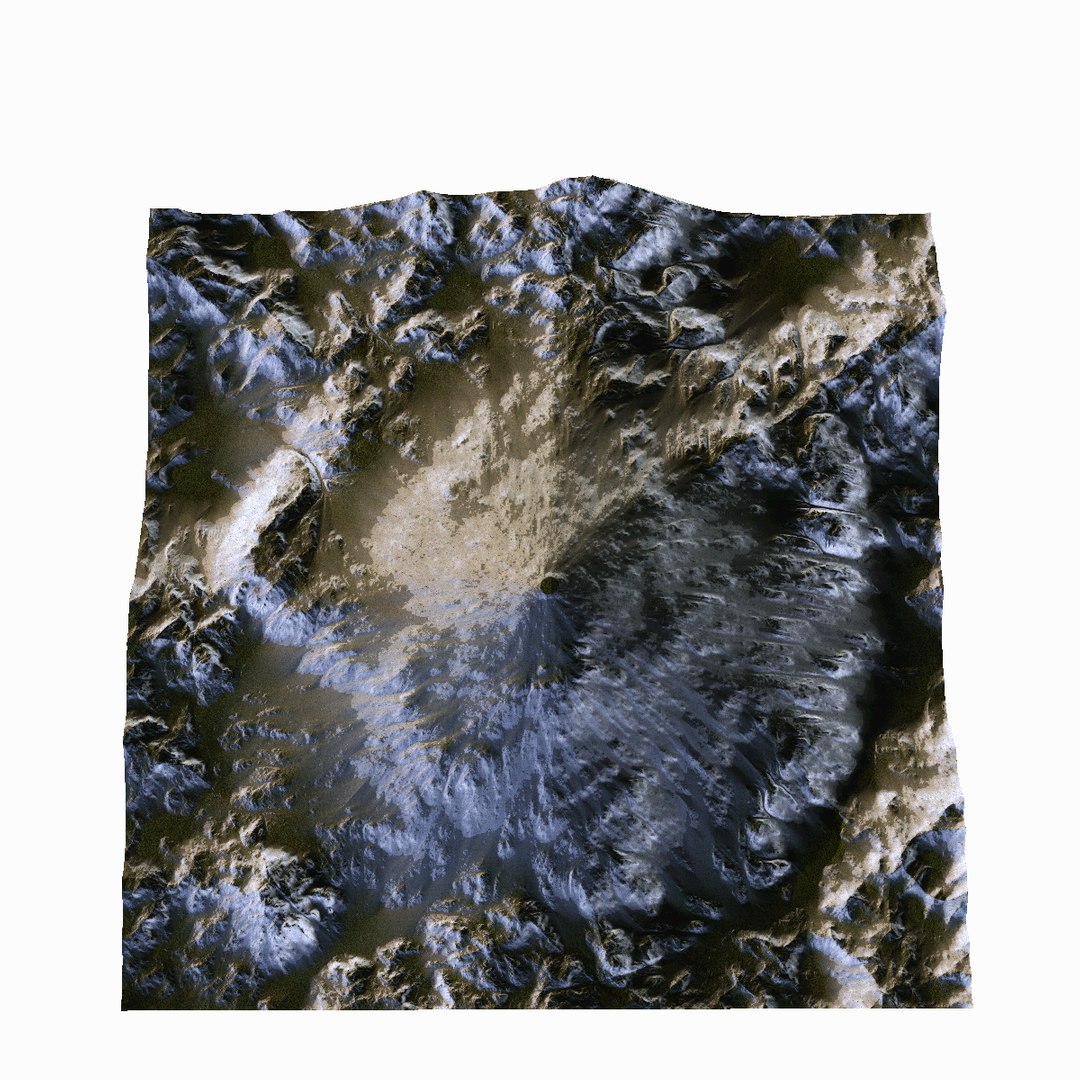 3d Professional Terrain Heightmap Model