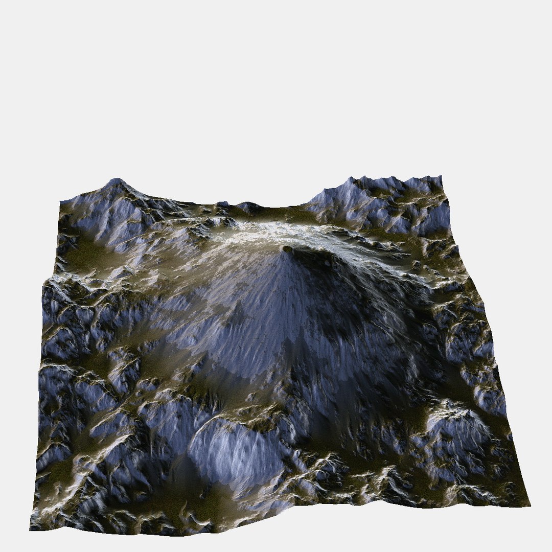 3d Professional Terrain Heightmap Model