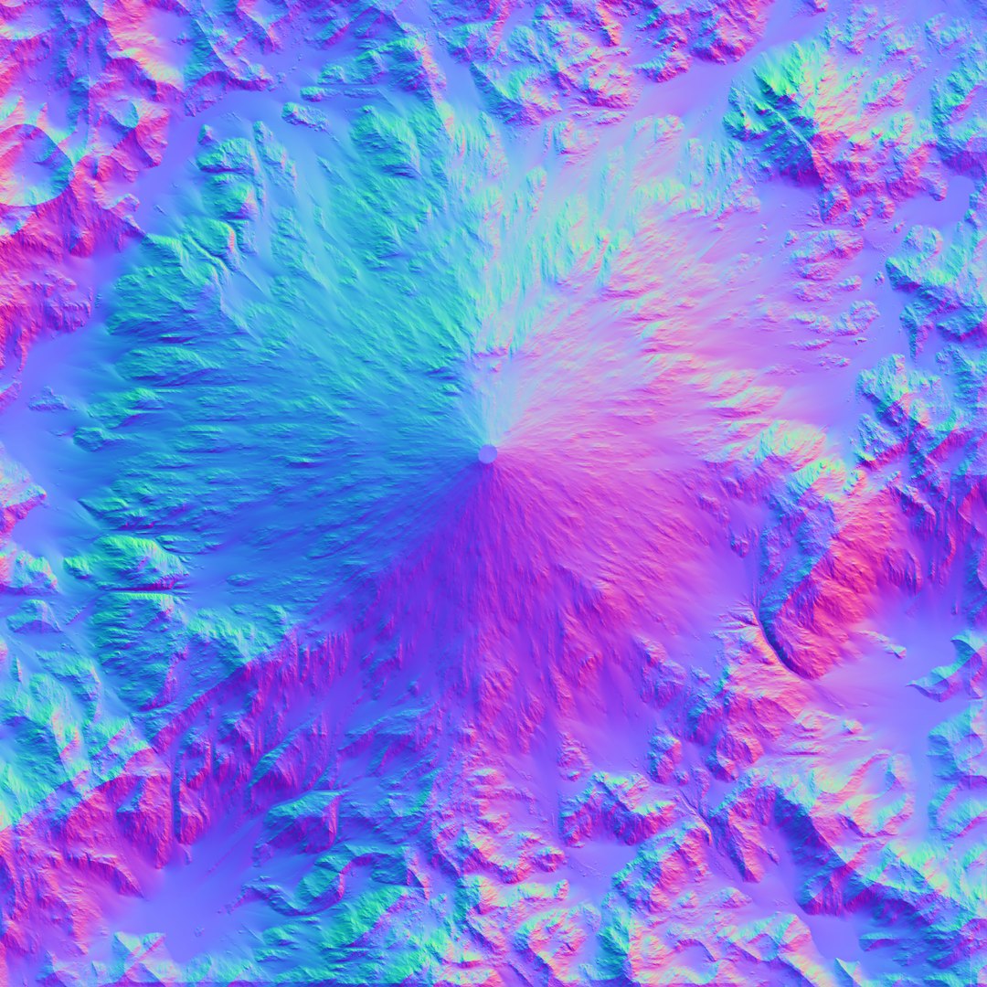 3d Professional Terrain Heightmap Model