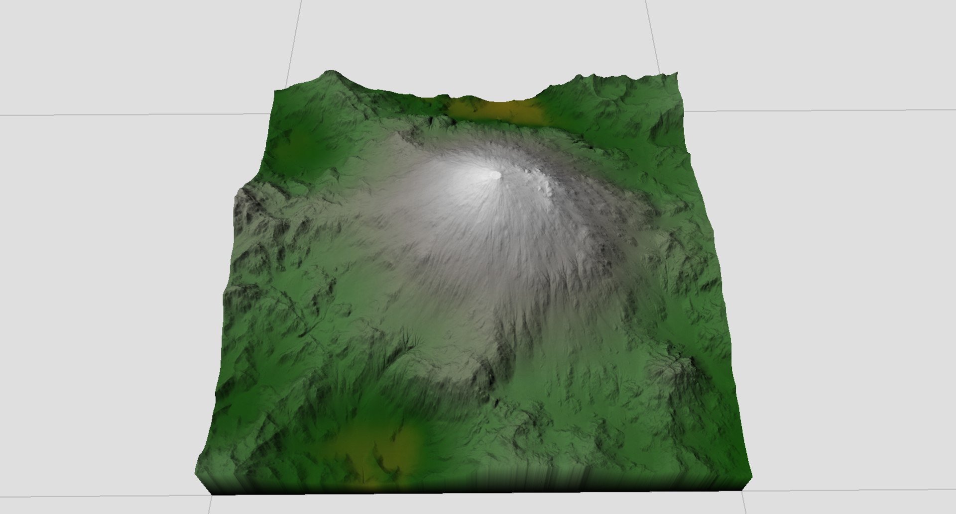 3d Professional Terrain Heightmap Model