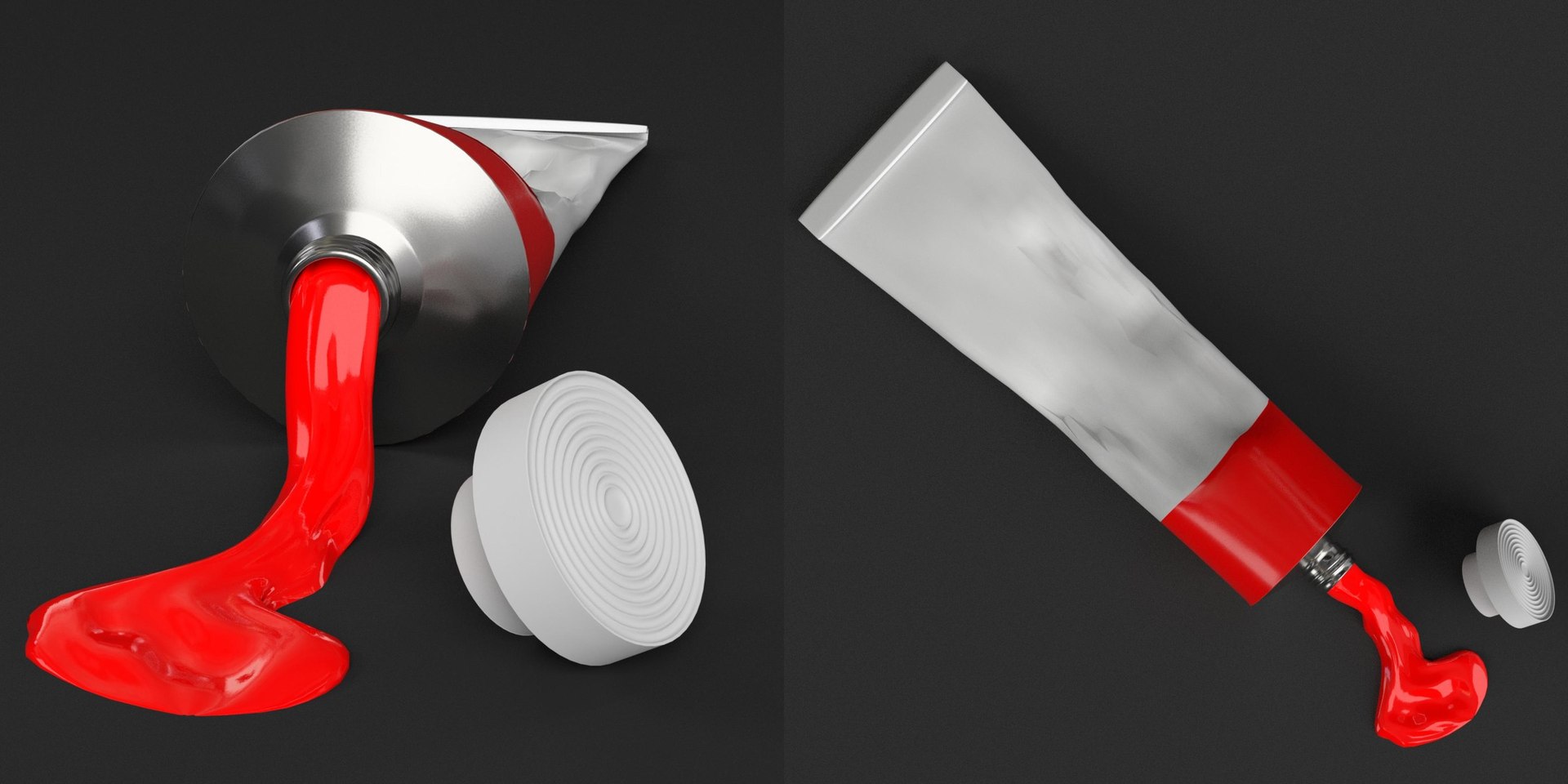 Paint Tube Open 3D Model - TurboSquid 1498441