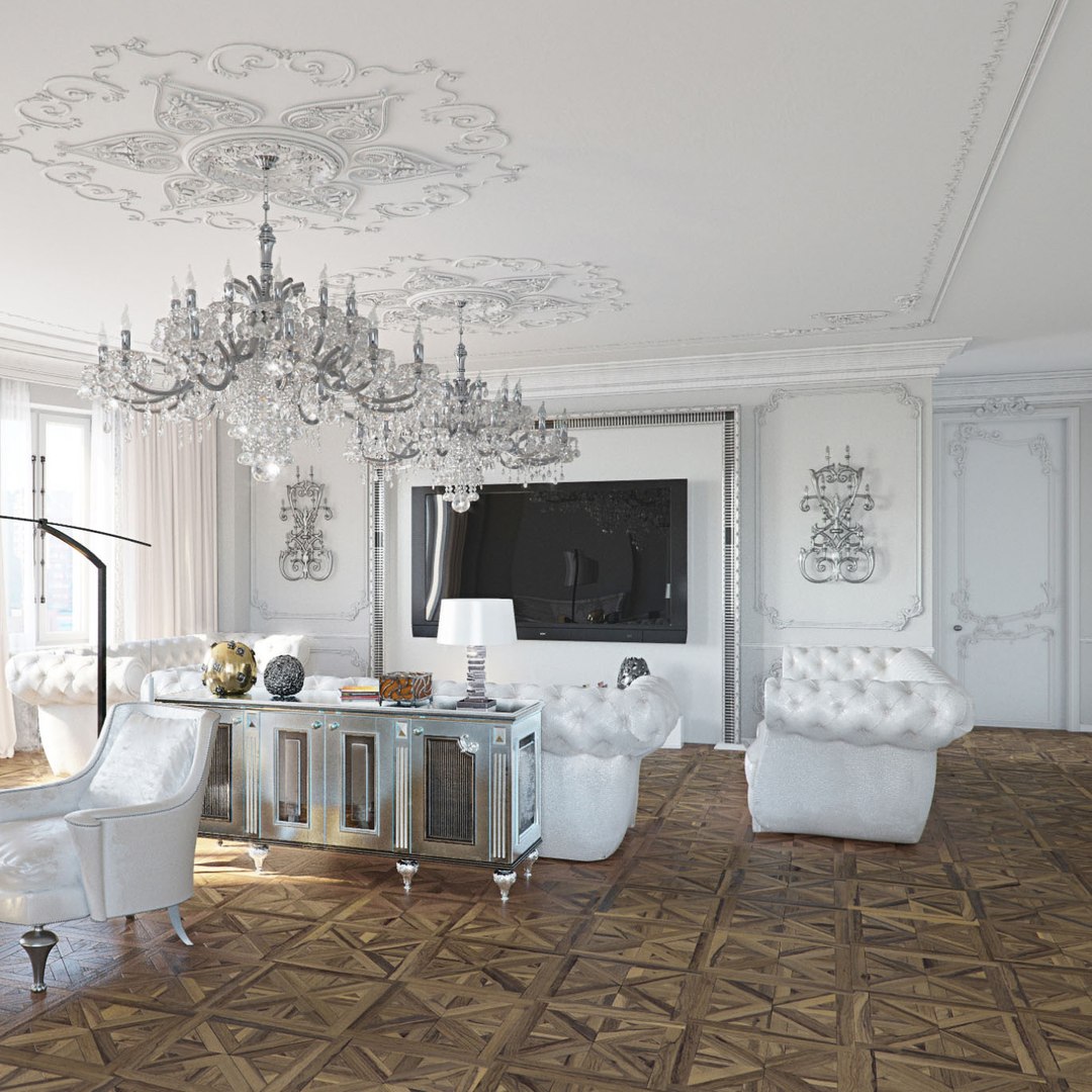 3d Sconce Baroque Rendering Model