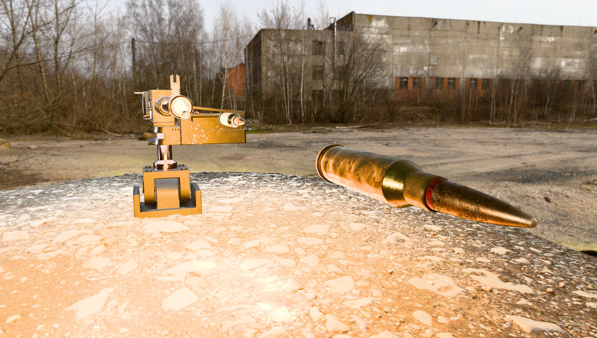 Machine Gun Firing Animated Turret 3D Model - TurboSquid 2408471