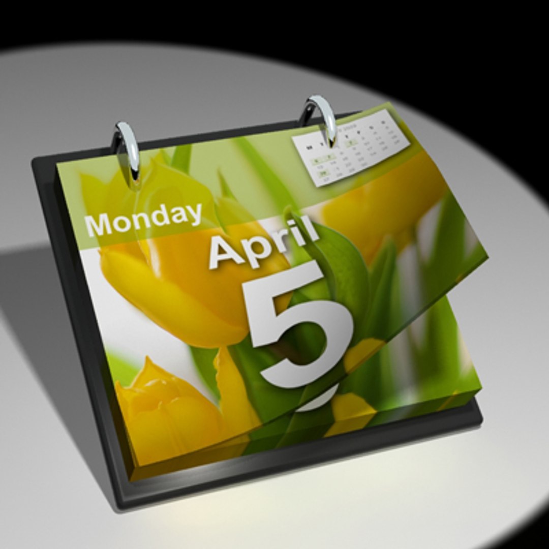 3d Desktop Calendar Model