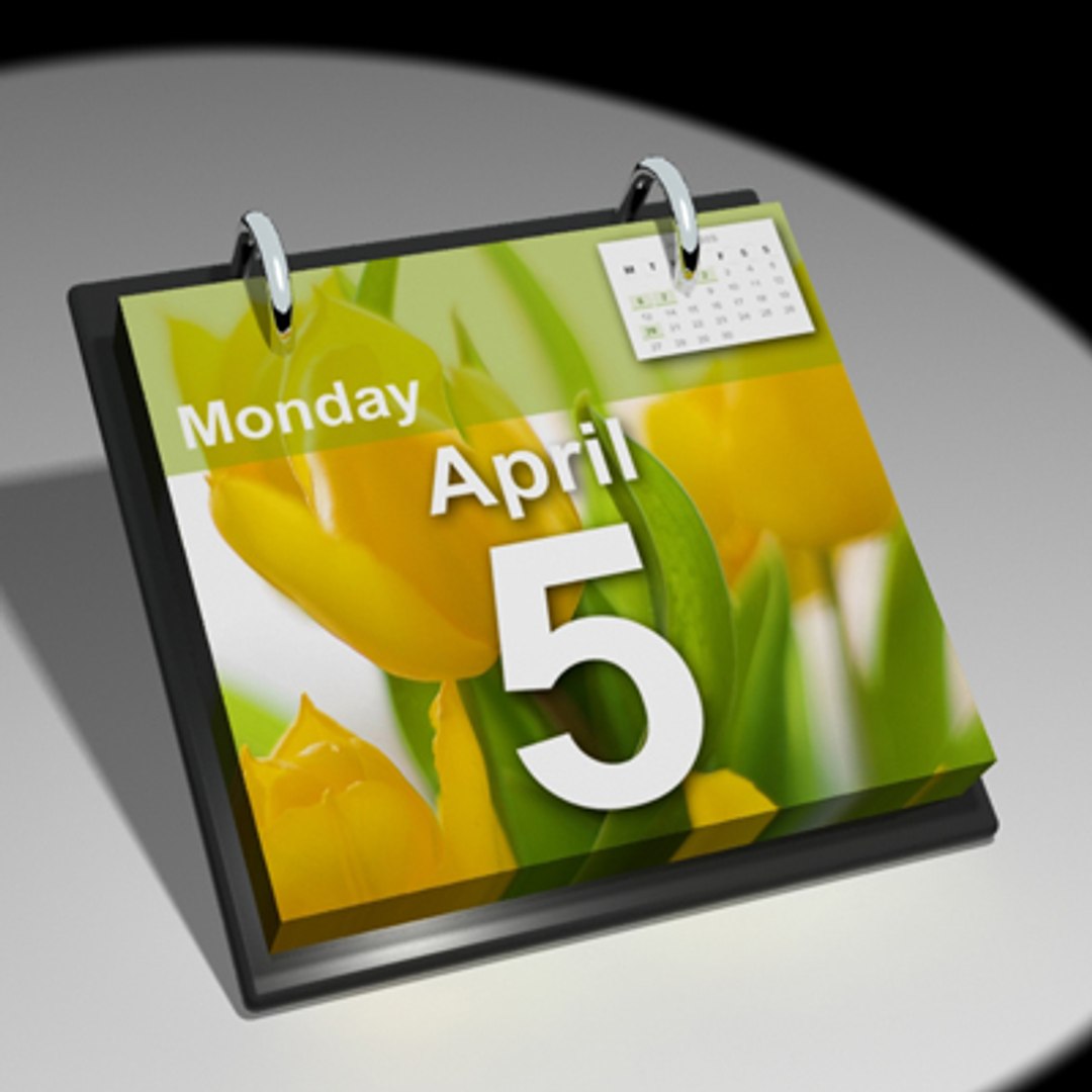 3d Desktop Calendar Model
