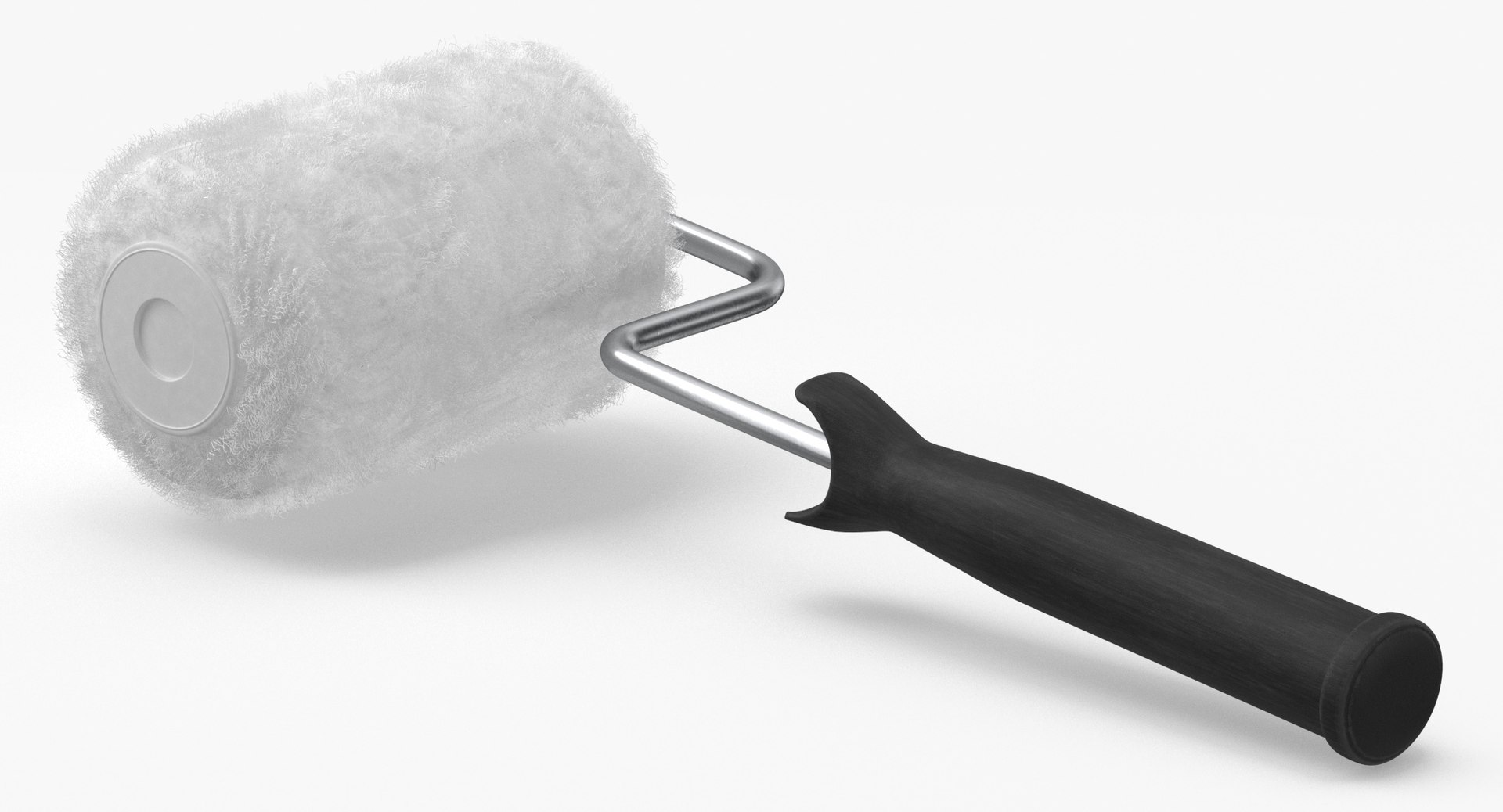 Paint Roller 4 Inch Cover On Clean And Dirty 3D - TurboSquid 2105566