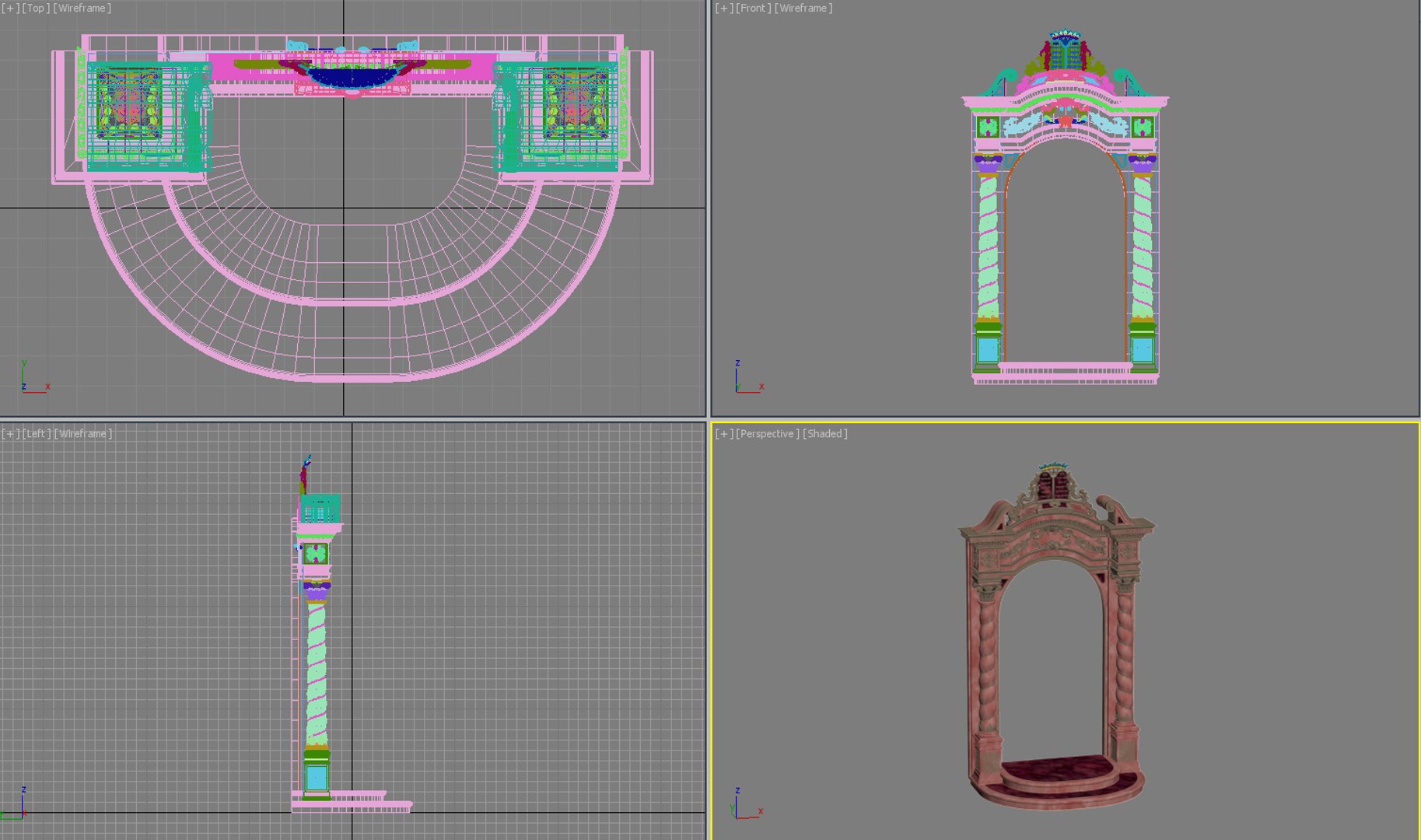 Jewish Sacred Gate 3d Model
