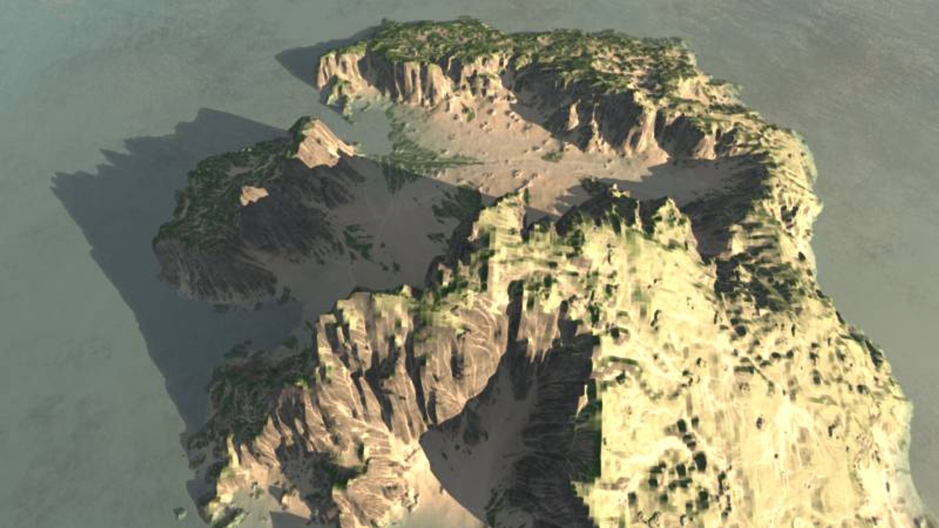 Mountain Island Terrain 3D Model - TurboSquid 1250643