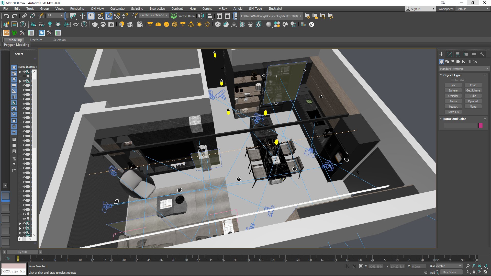3D Living Kitchen 02 - Apartment - HanhCT - MAX FBX OBJ SKP DAE Simlab Model - TurboSquid 2183947