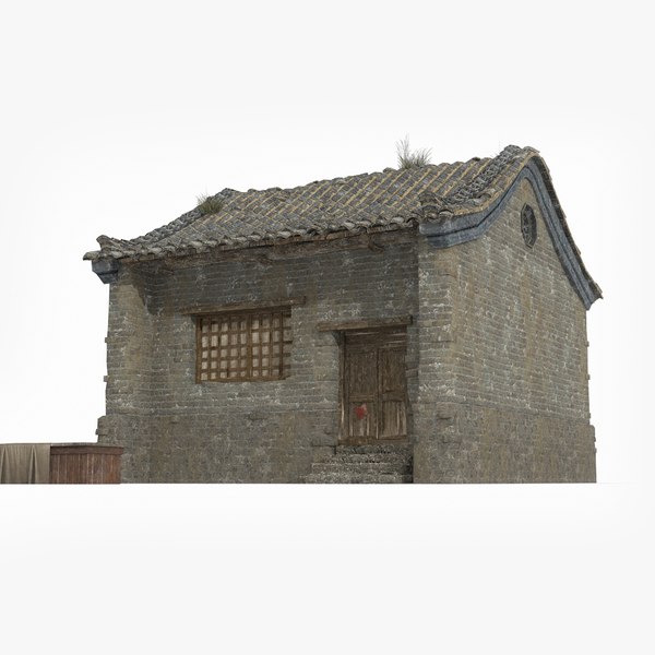 Ancient Asian green brick hut 3D - TurboSquid 1783862