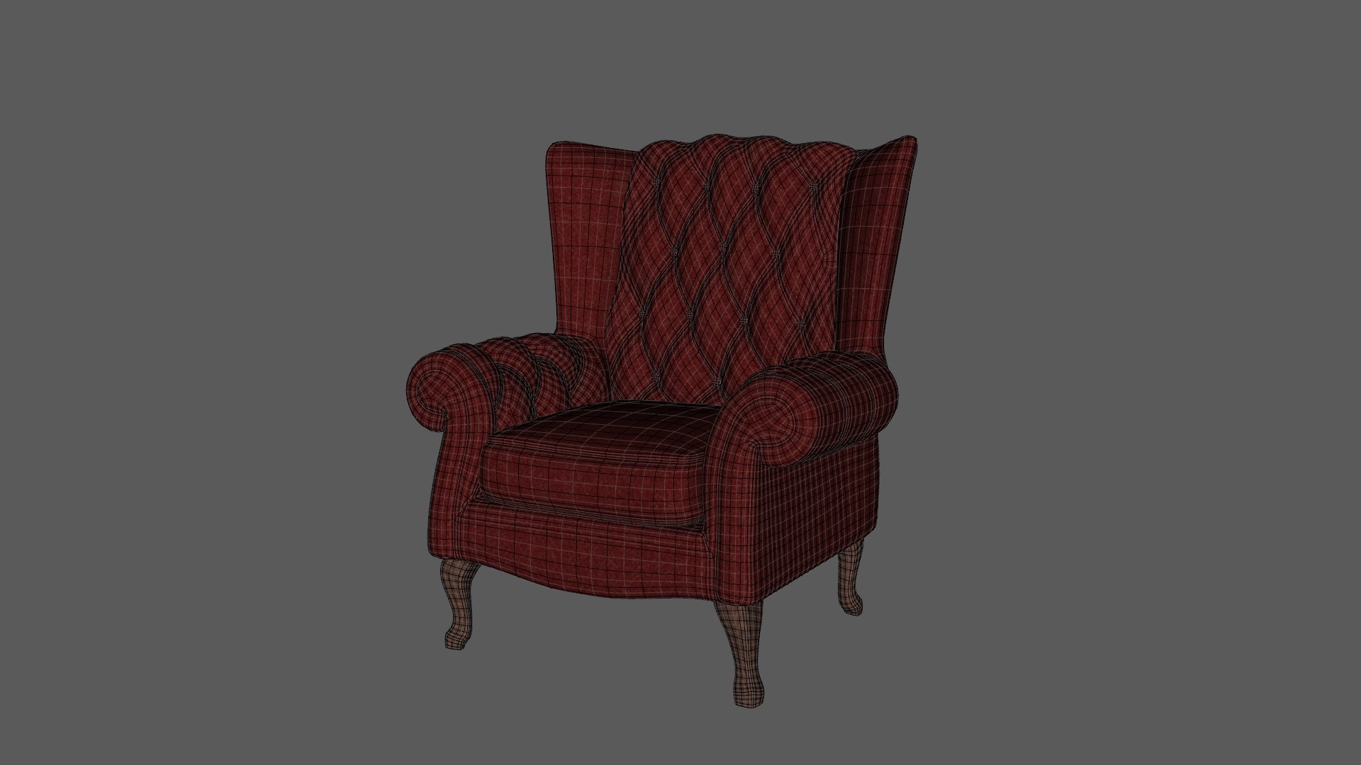 Christmas Wingback Chair 3D - TurboSquid 2323237