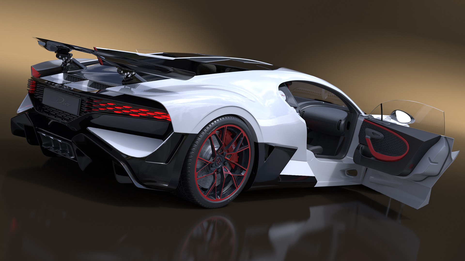 3D Bugatti Divo White Rigged - TurboSquid 2289552
