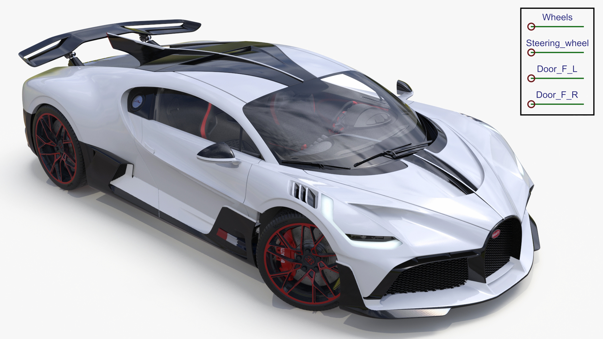 3D Bugatti Divo White Rigged - TurboSquid 2289552
