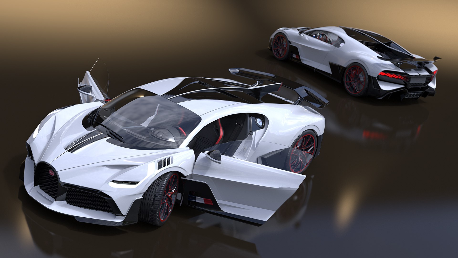 3D Bugatti Divo White Rigged - TurboSquid 2289552
