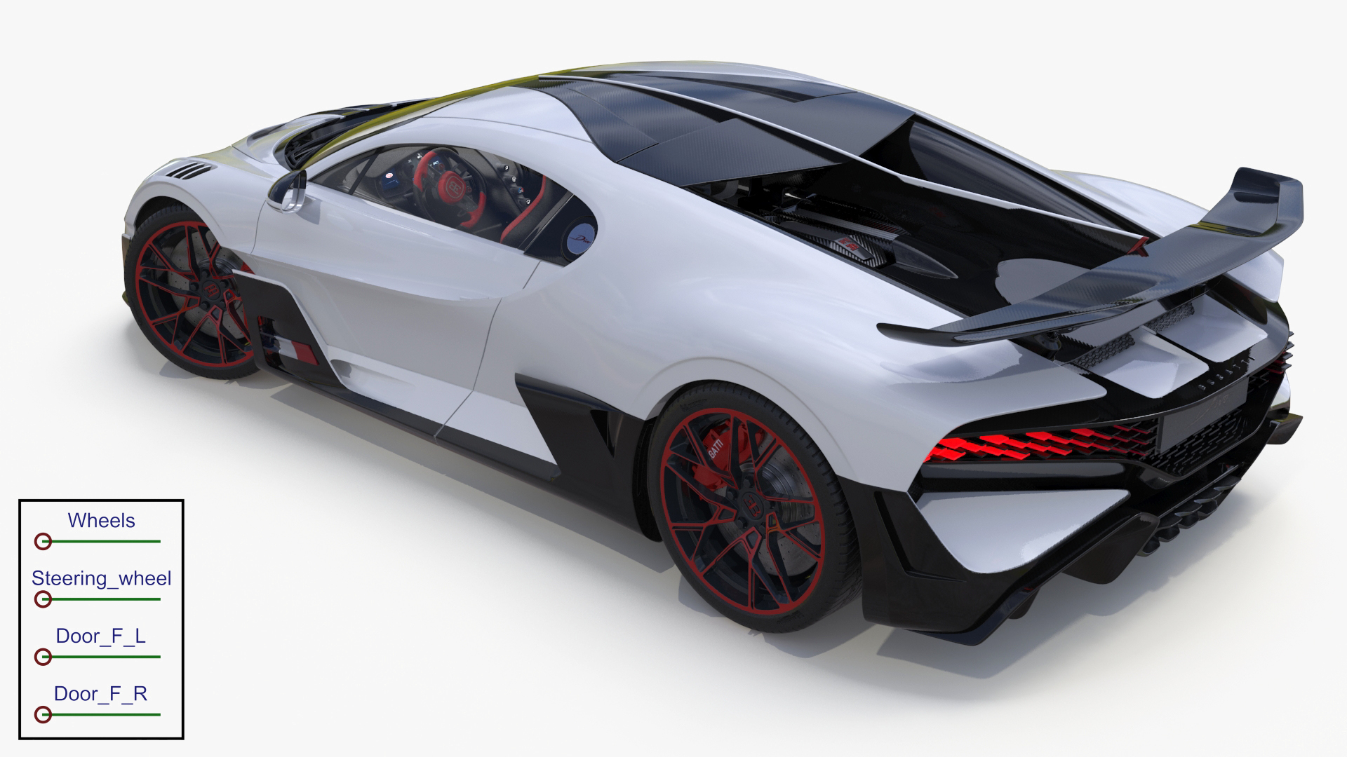 3D Bugatti Divo White Rigged - TurboSquid 2289552