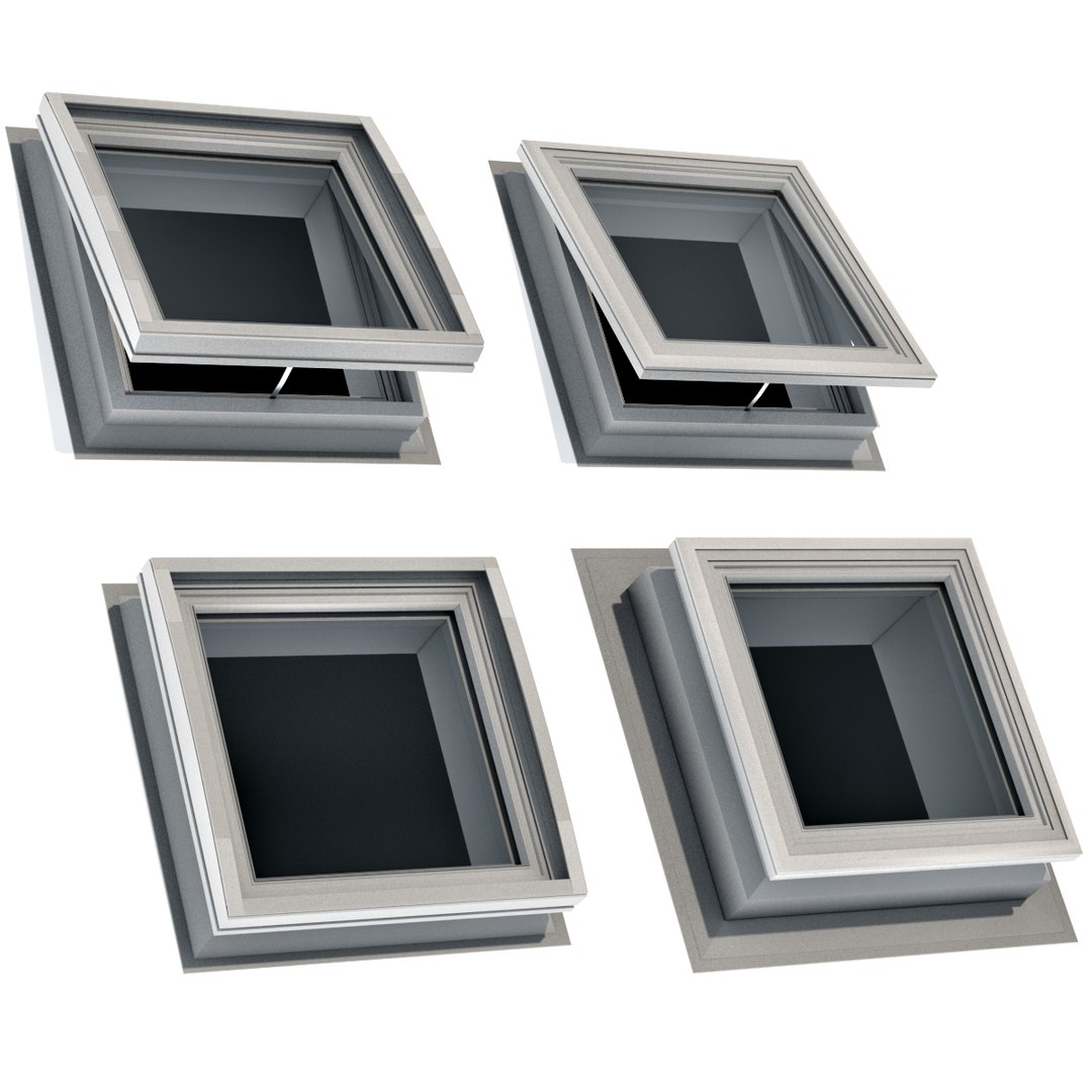 Dachfenster Luke Belüfter Gaube Dachfenster Dachfenster 3D-Modell ...