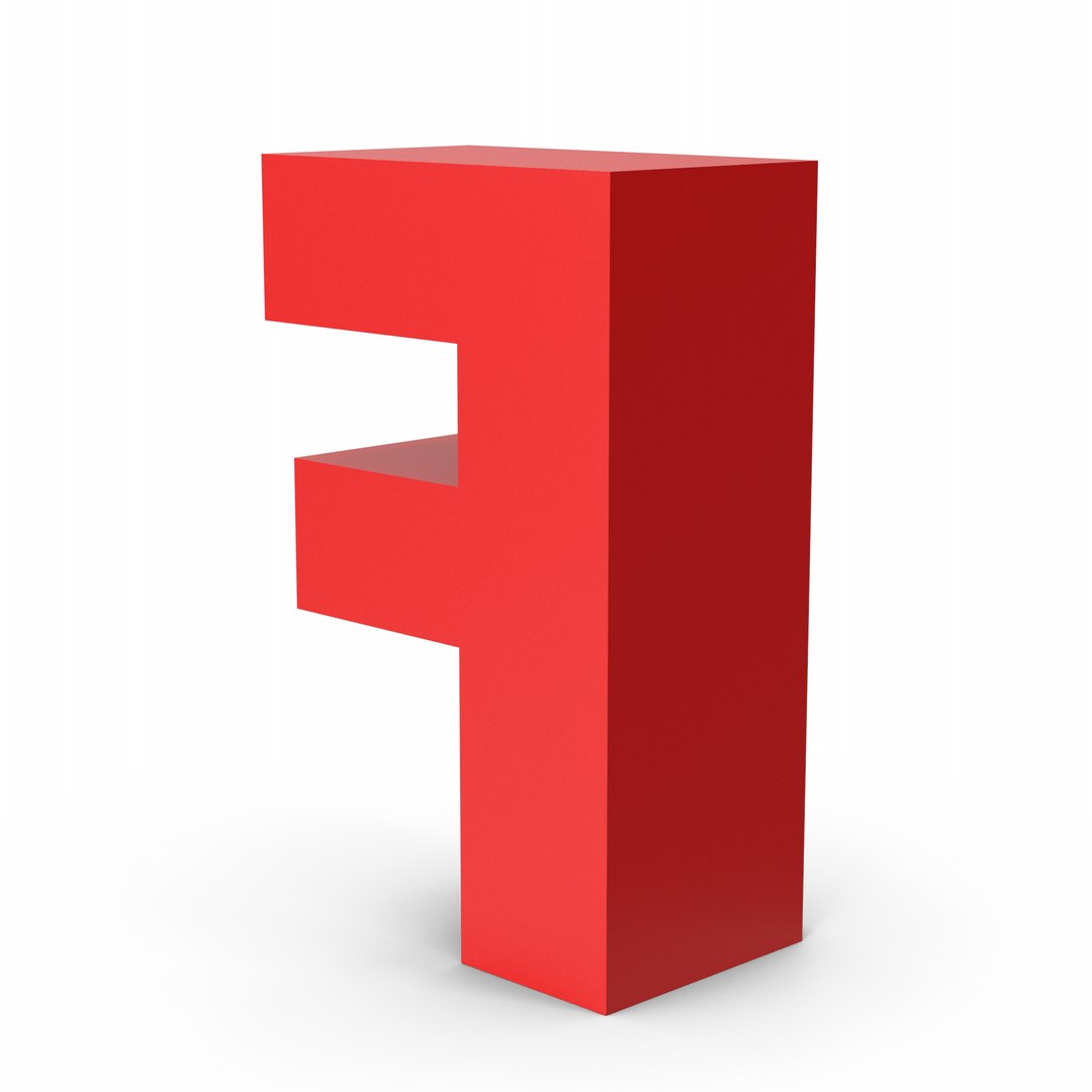 Red Letter F 3D Model - TurboSquid 2271678