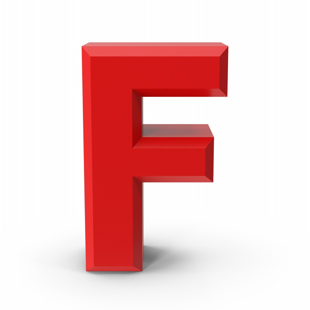 Red Letter F 3D Model - TurboSquid 2271678