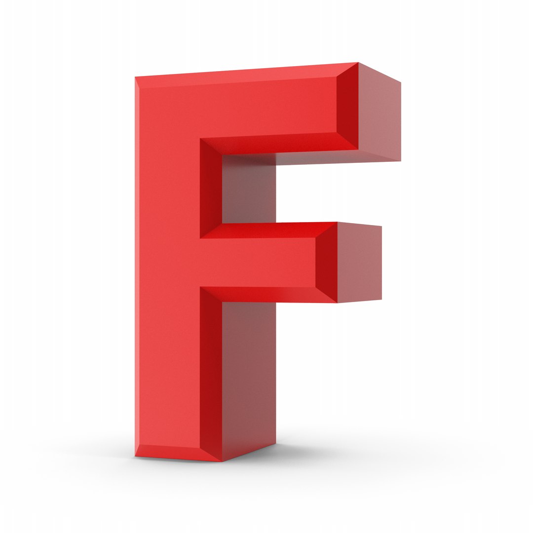 Red Letter F 3D Model - TurboSquid 2271678