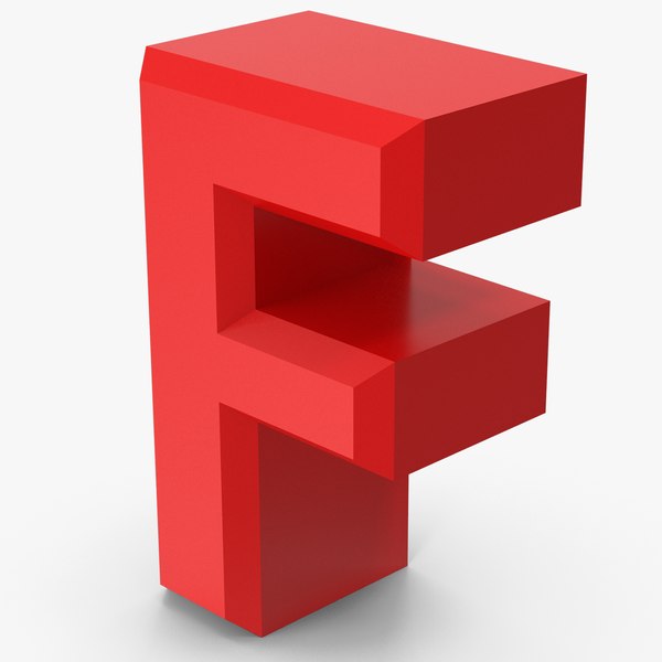 modelo 3d Letra F roja - TurboSquid 2271678
