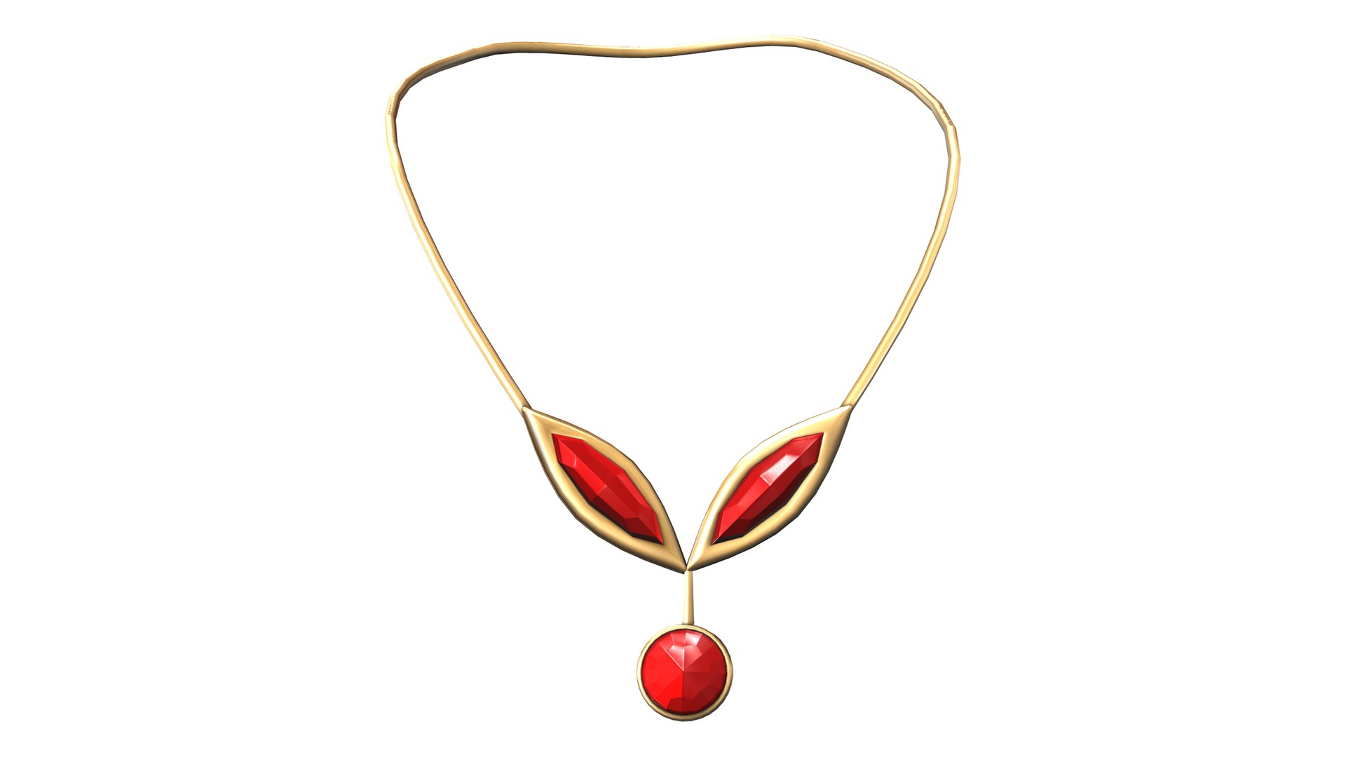 Ruby Necklace 3D Model - TurboSquid 1816909