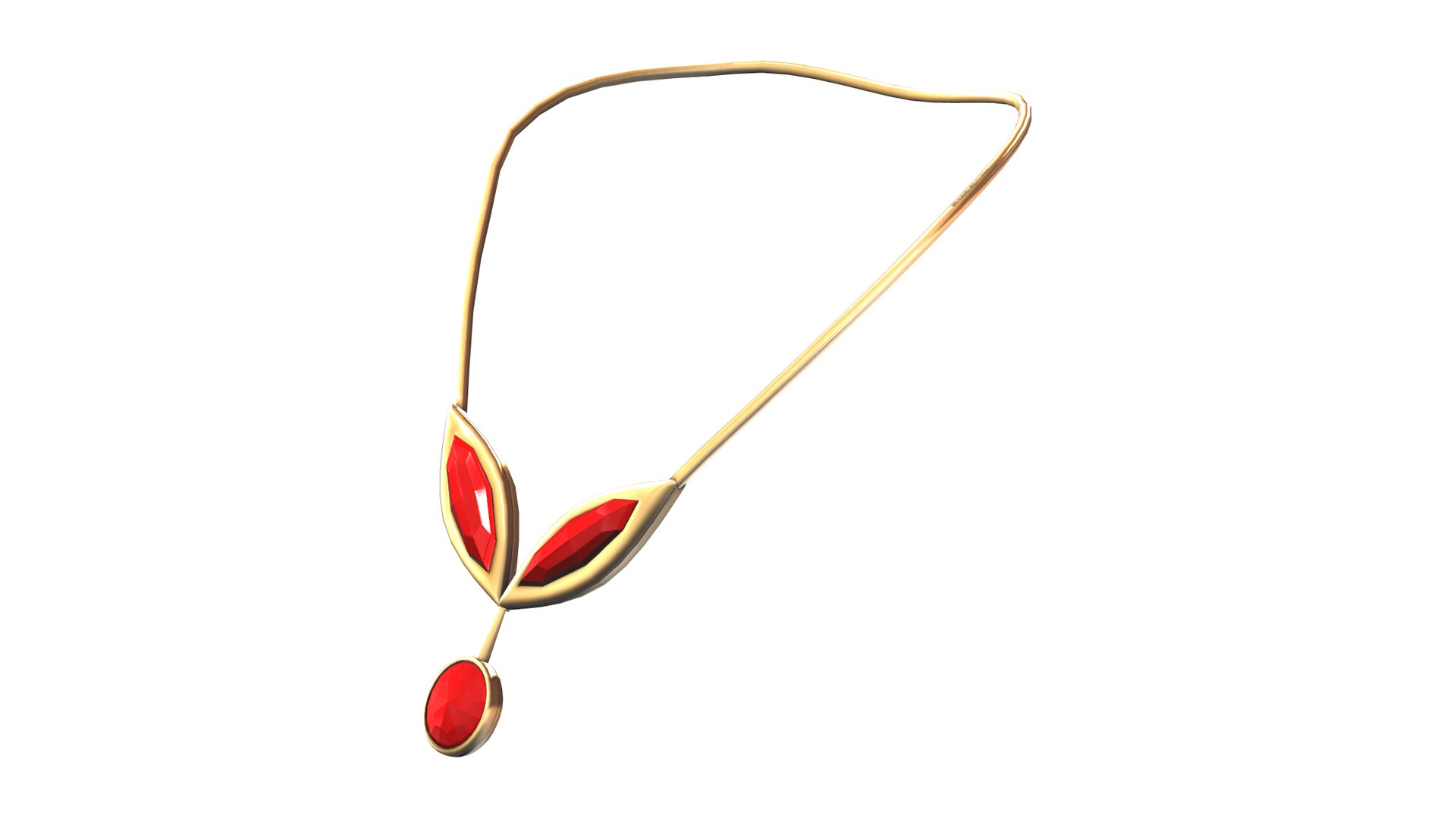 Ruby Necklace 3D Model - TurboSquid 1816909