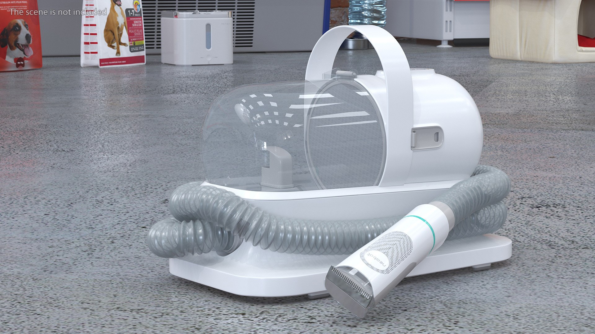 3D Pet Grooming Machine Neabot Folded White Model - TurboSquid 2166912