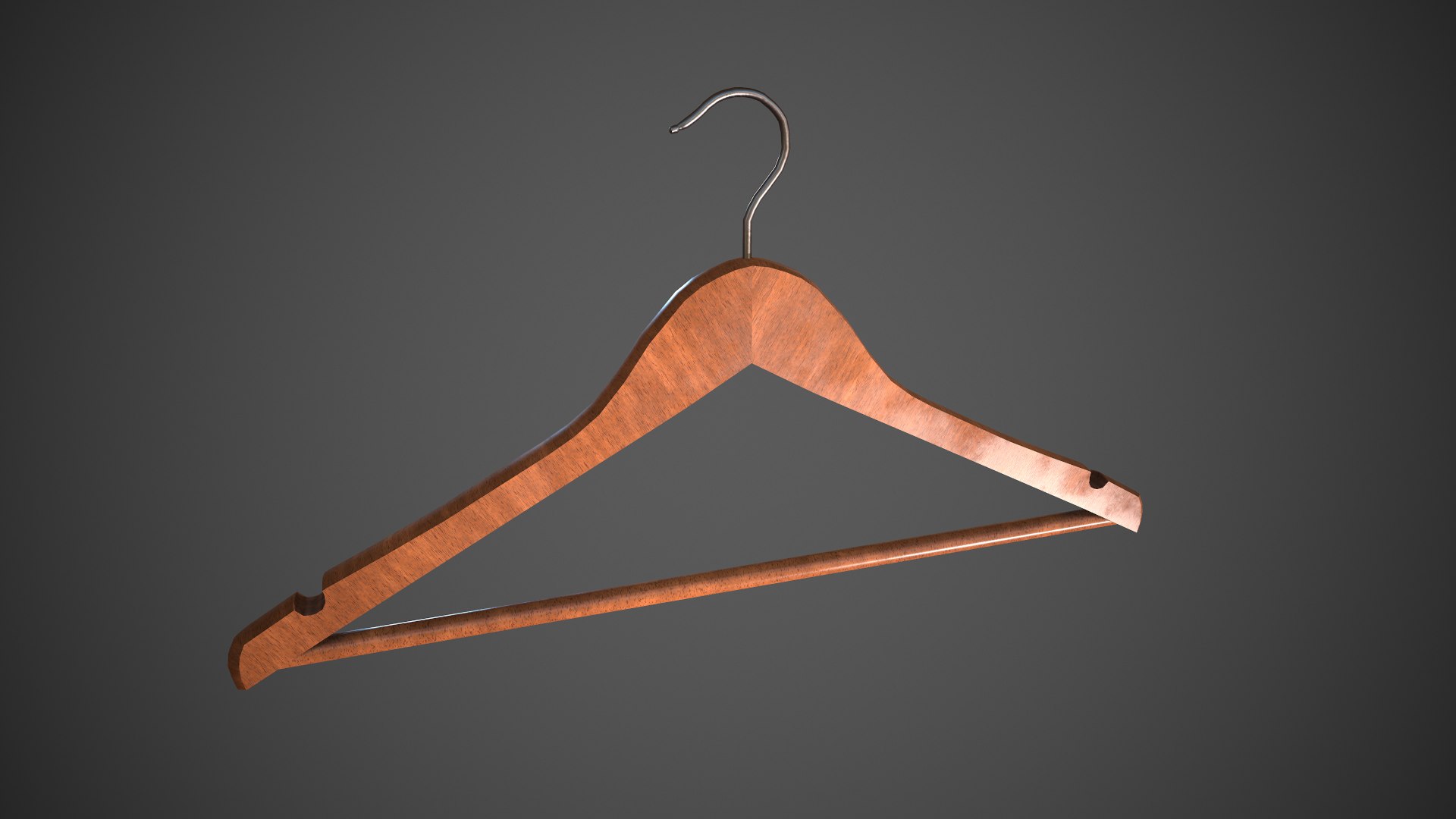 Wooden Dress Hanger 3D Model - TurboSquid 1576539