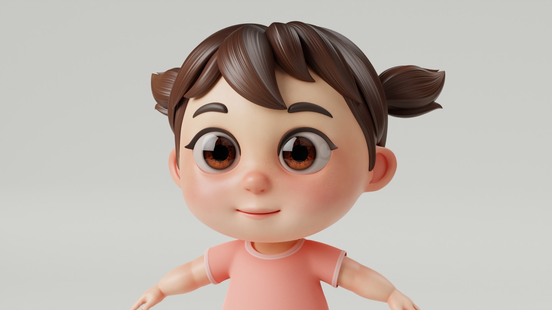 Cartoon Baby Girl Model - TurboSquid 2208643