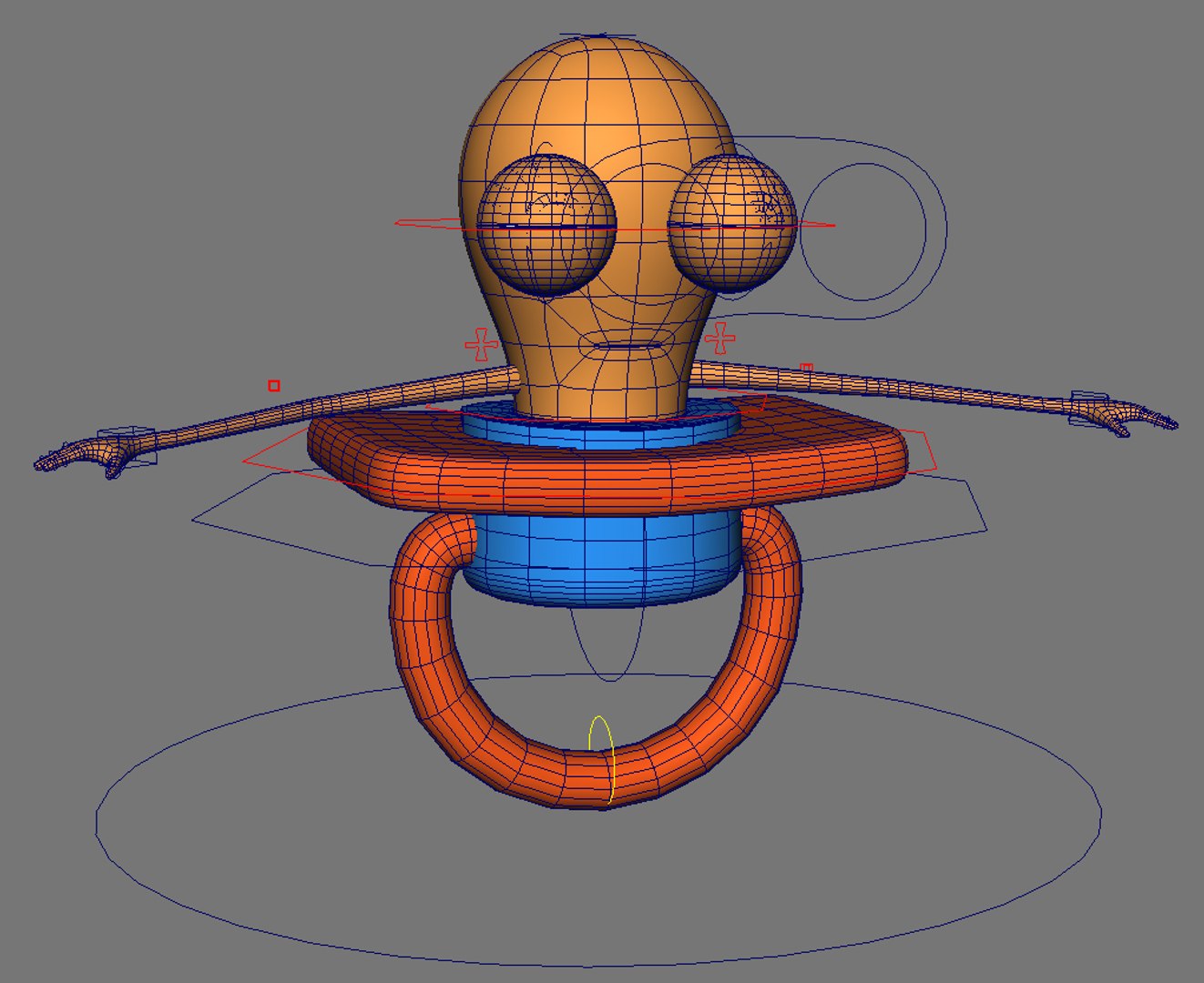 3D rigged pacifier cartoon character - TurboSquid 1489480