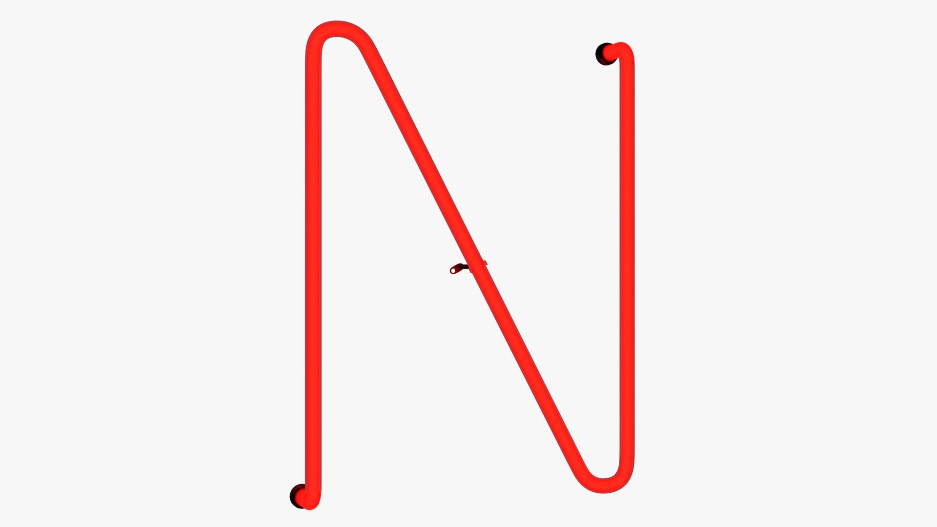 3D Neon Red Alphabet N - TurboSquid 2151178