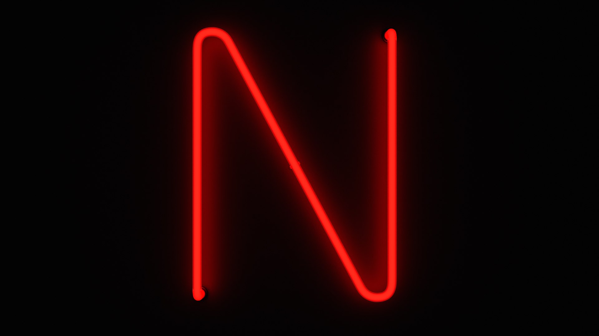 3D Neon Red Alphabet N - TurboSquid 2151178