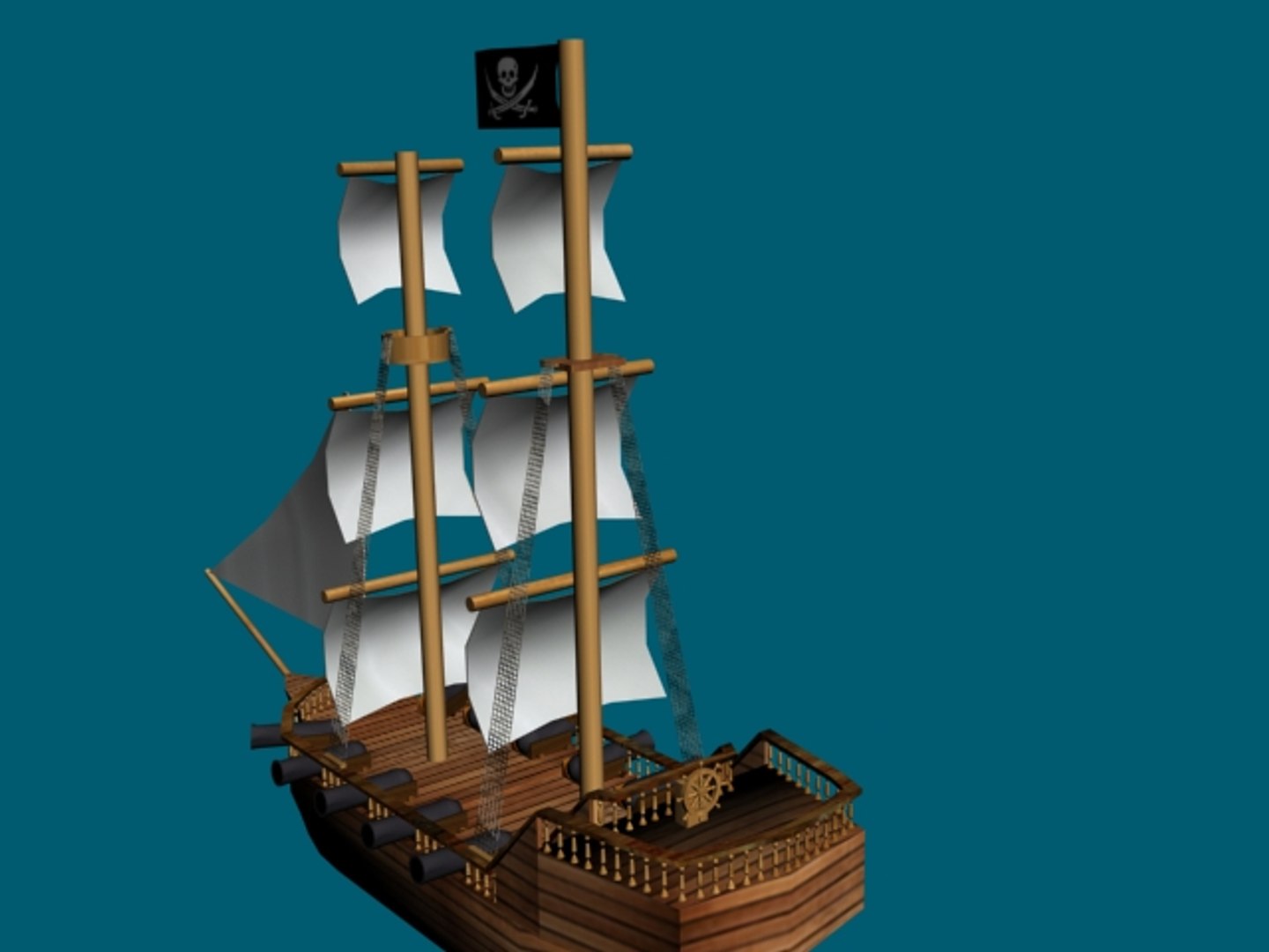 Sails Pirate 3d Model