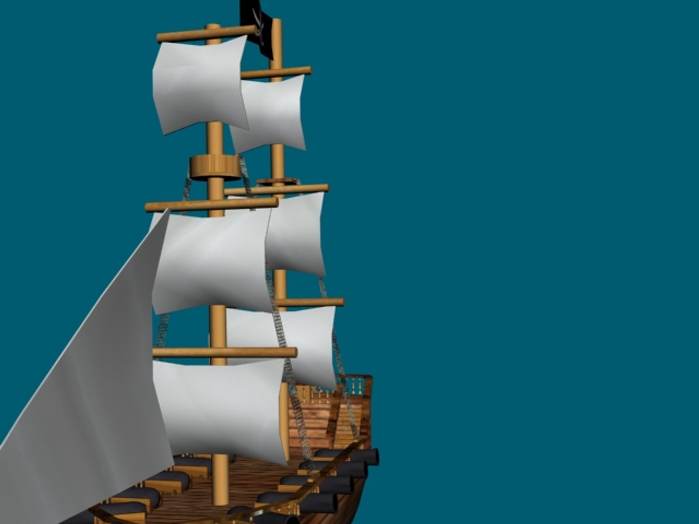 Sails Pirate 3d Model