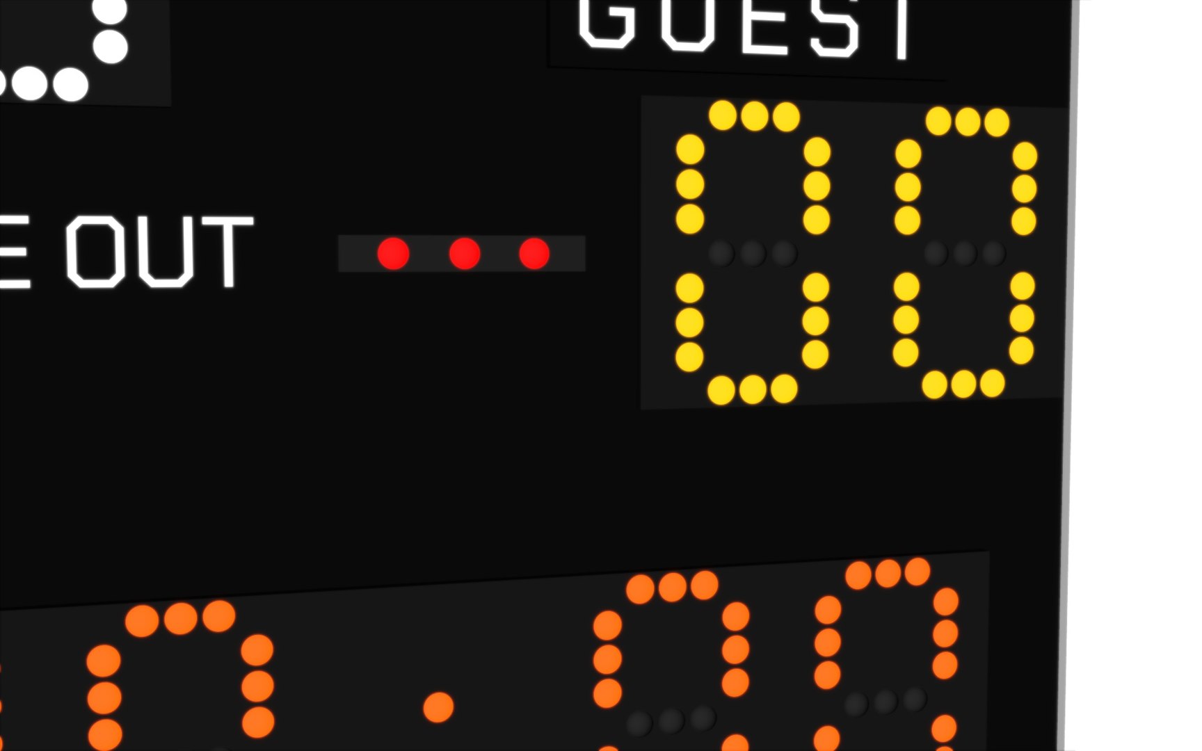 Scoreboard U-render 3D Model - TurboSquid 1665198