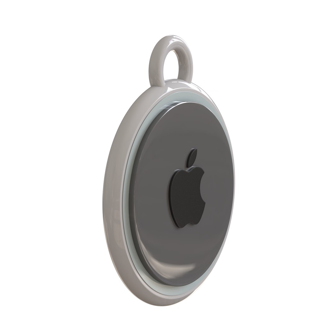 3D Apple Air Tag Keychain model - TurboSquid 2057703