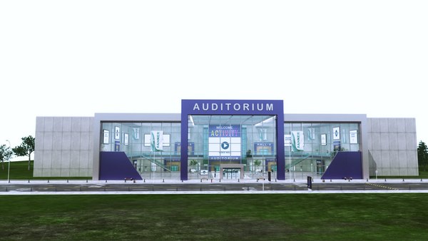 Realistic Virtual Auditorium Centre 8 3D model - TurboSquid 1714825