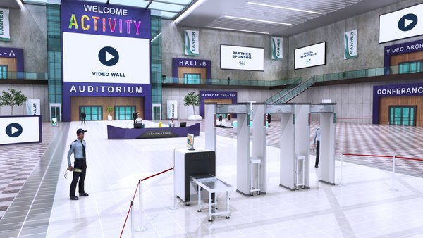 Realistic Virtual Auditorium Centre 8 3D model - TurboSquid 1714825