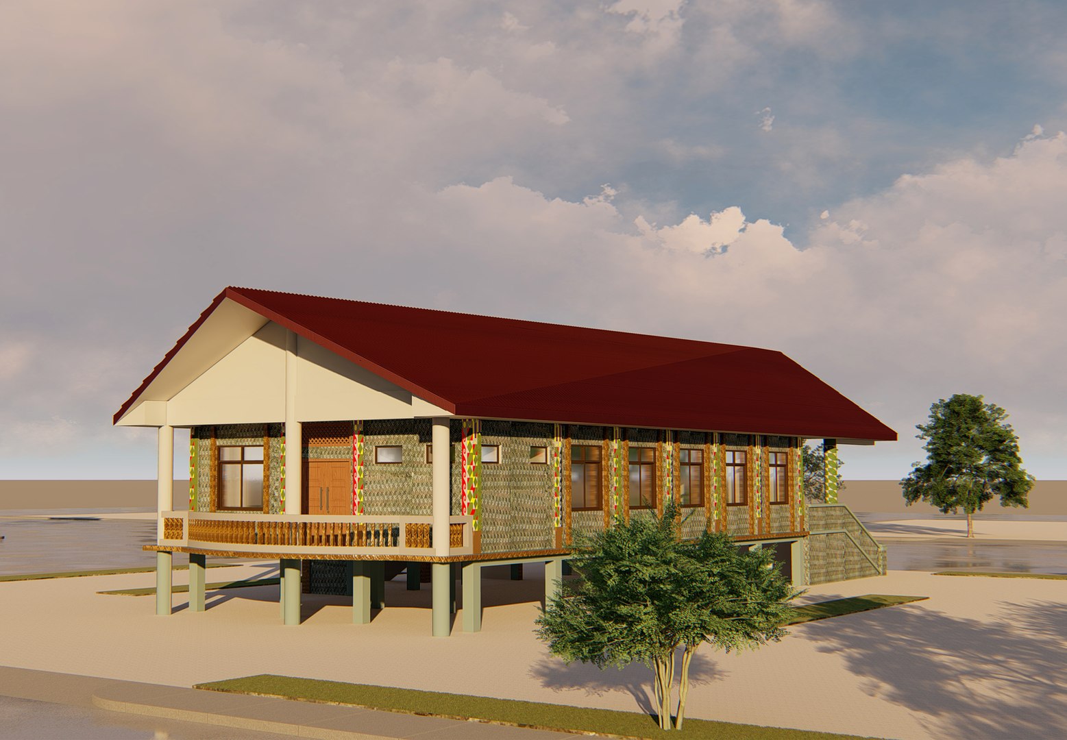 Kachin Traditional House 3D Model - TurboSquid 2049040