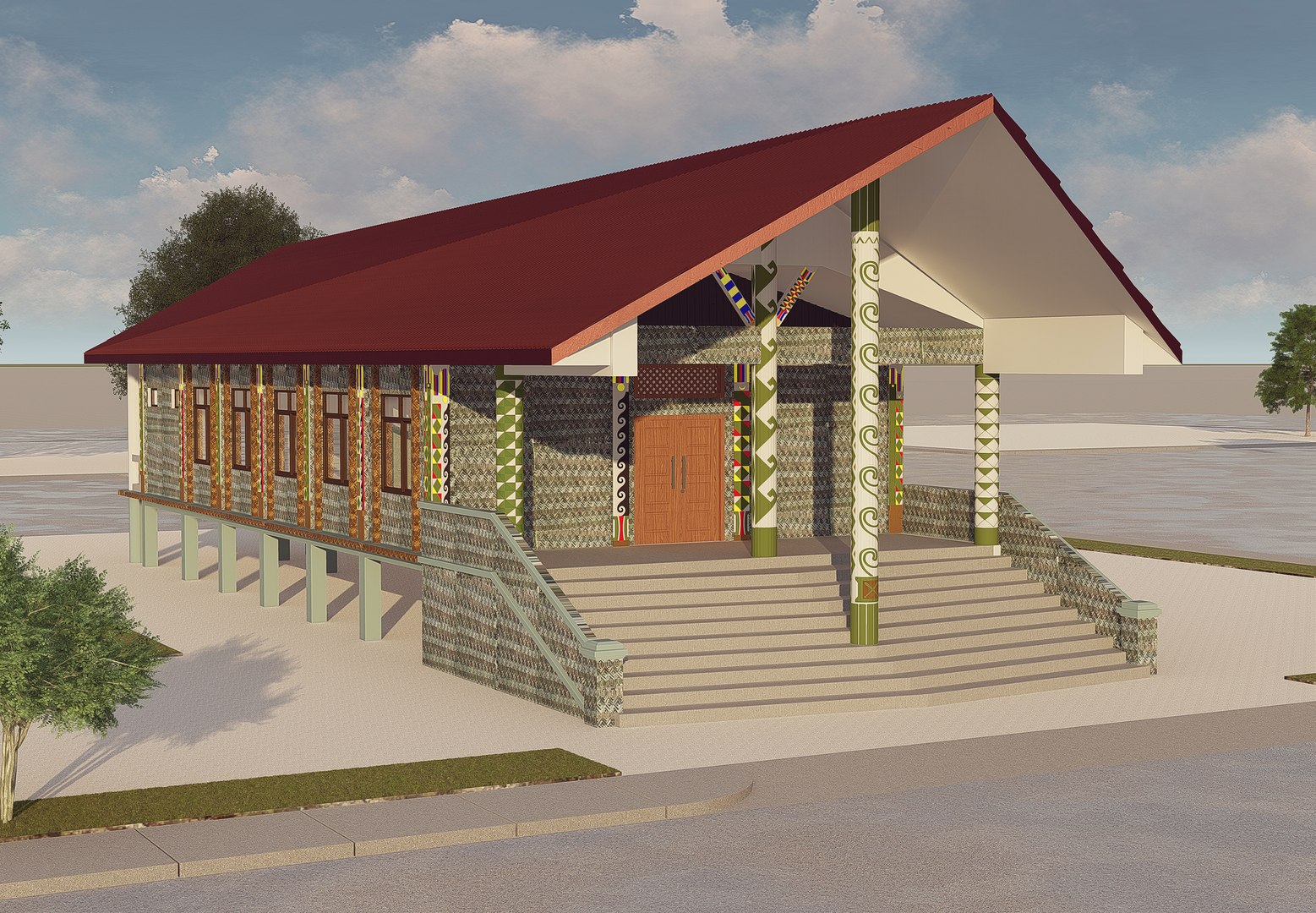 Kachin Traditional House 3D Model - TurboSquid 2049040