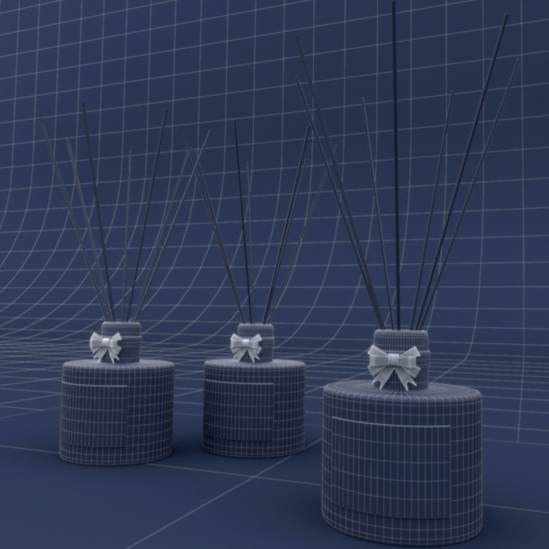 Fragrance diffusers x 3 3D model - TurboSquid 1186424