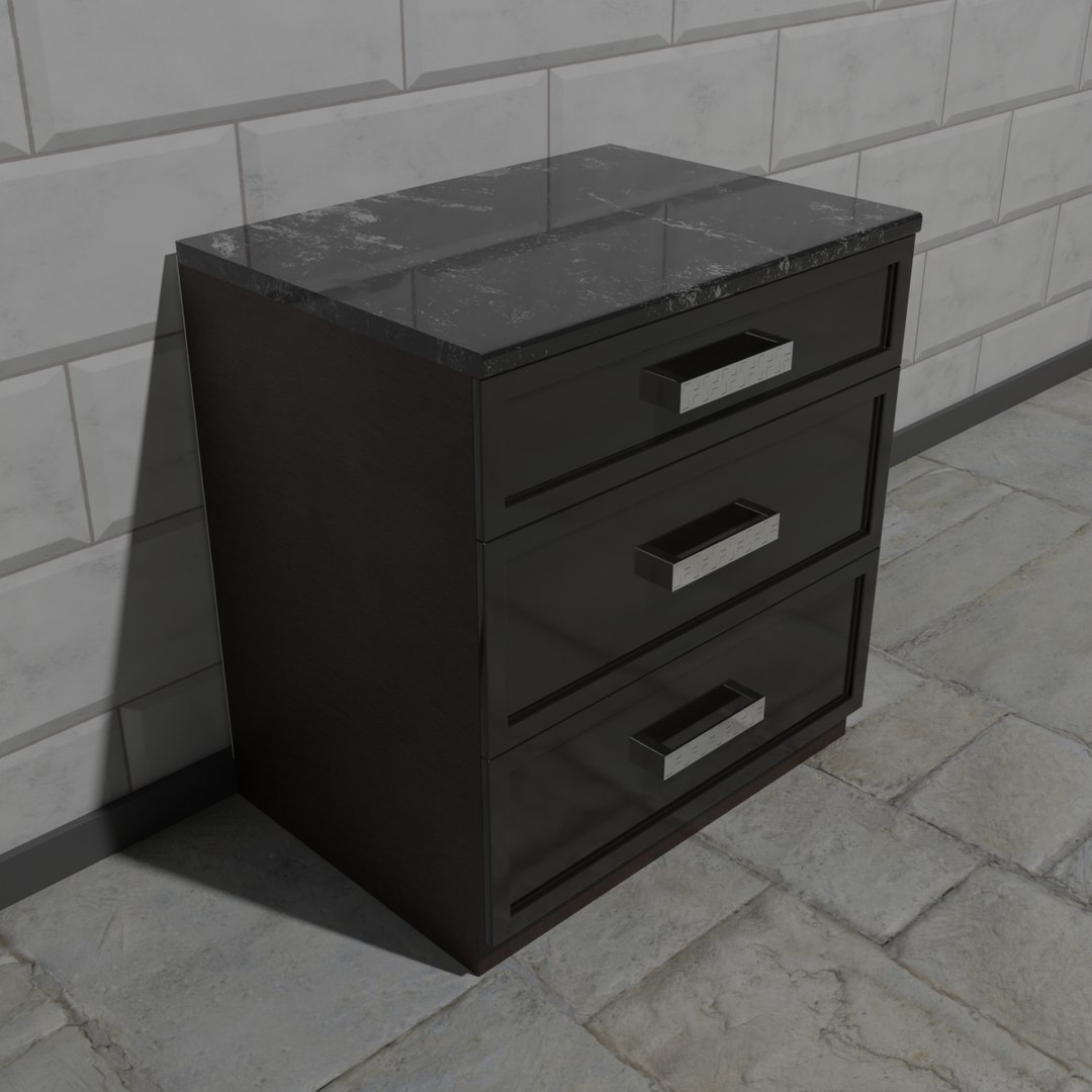 3D Model Black Locker - TurboSquid 1939040