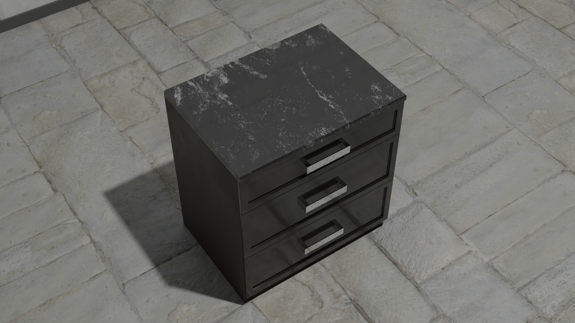3D Model Black Locker - TurboSquid 1939040
